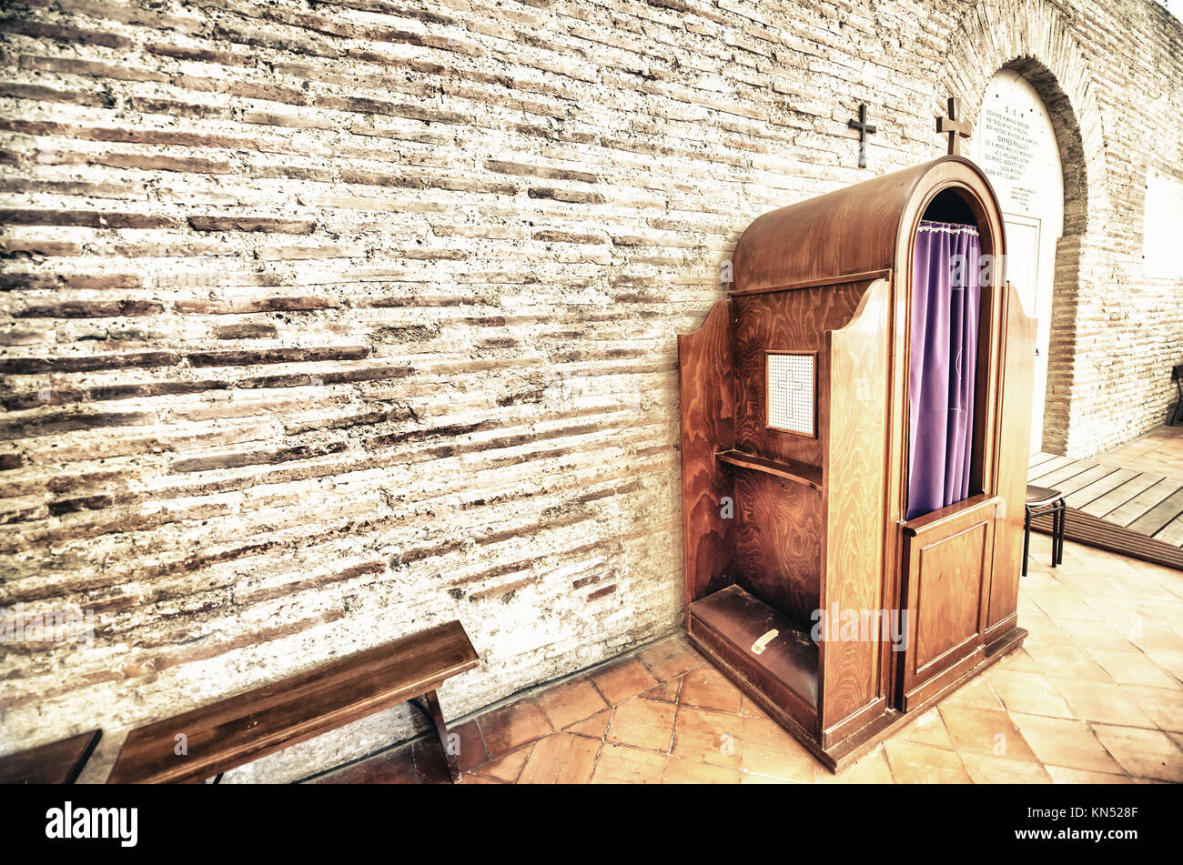 Confession box hi-res stock photography and images - Alamy
