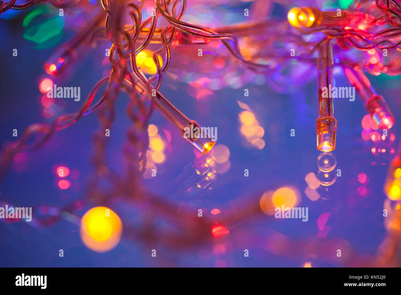 Colorful glowing Christmas lights Stock Photo - Alamy