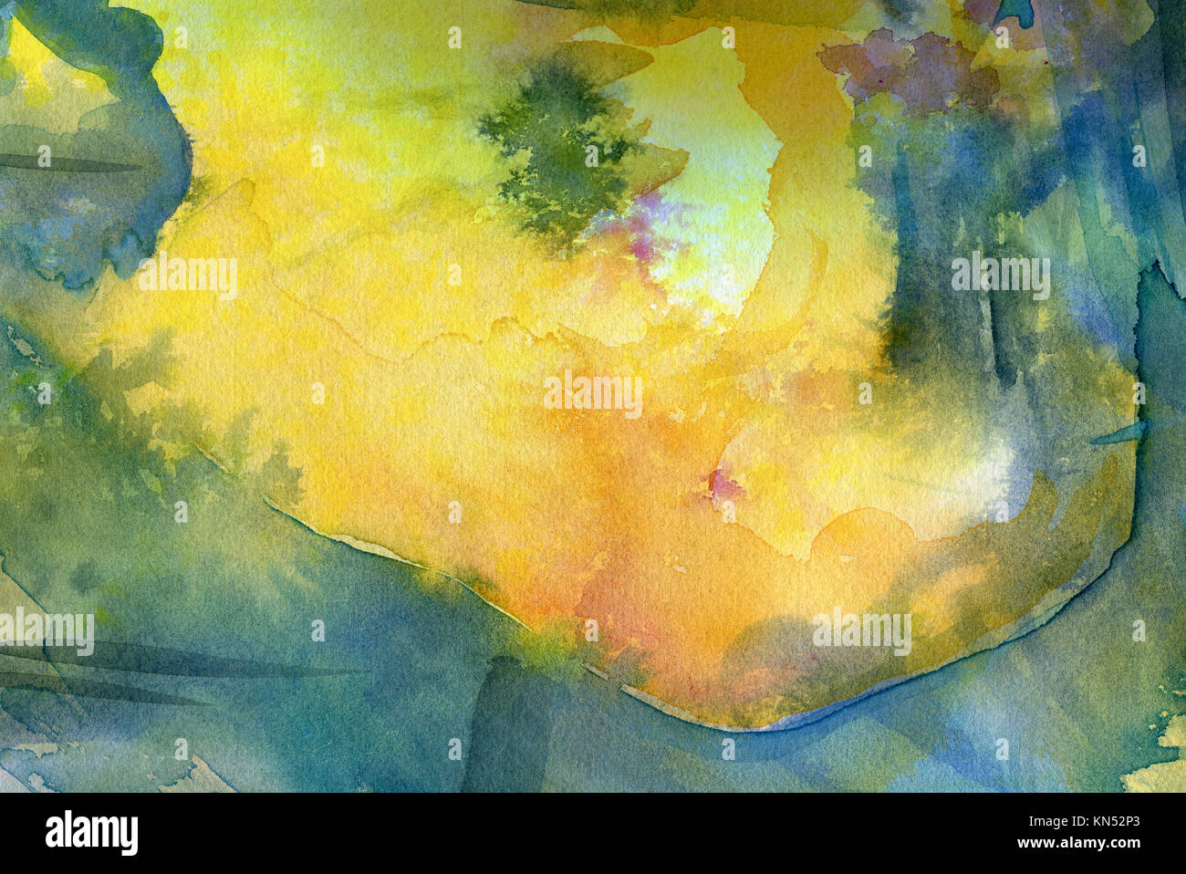 Abstract flower watercolor hi-res stock photography and images - Alamy