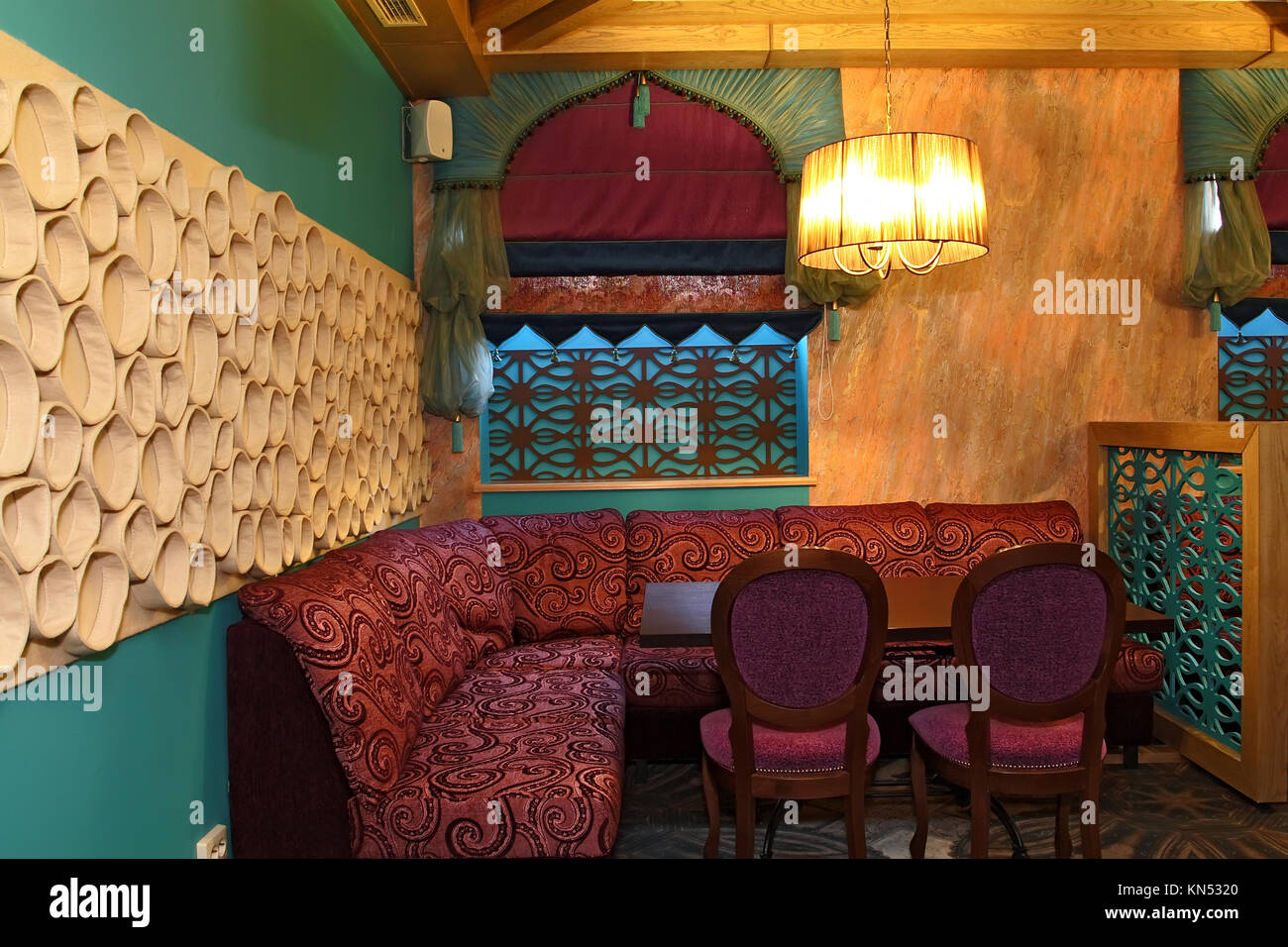 Restaurant interior in east style Stock Photo - Alamy