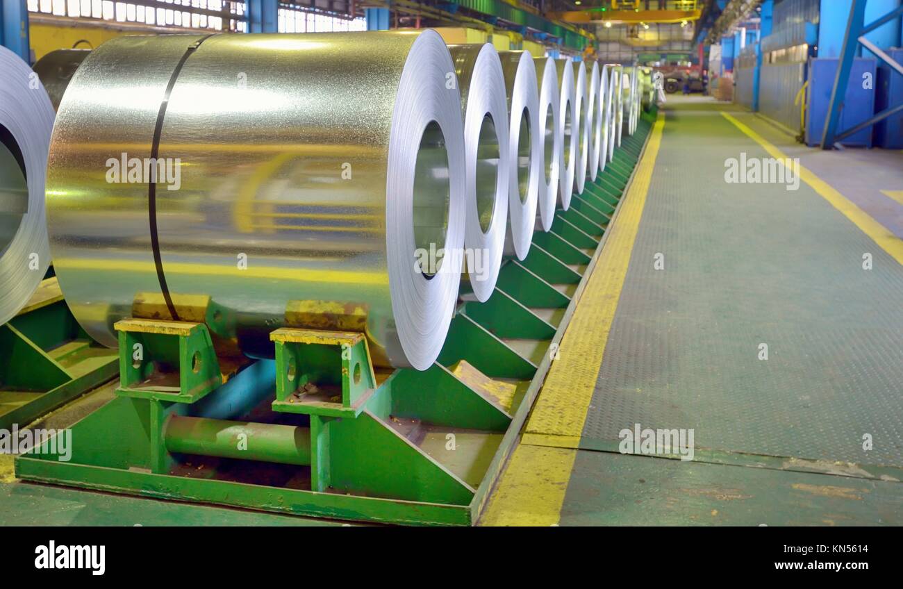 Steel coils inside steel factory hi-res stock photography and images ...