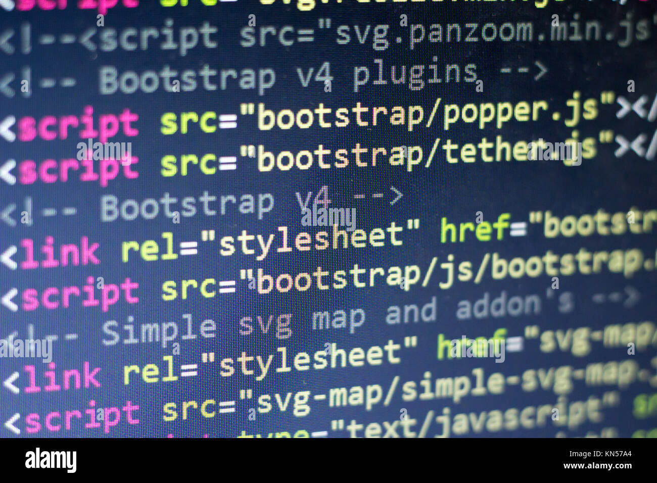 Html Code Computer Programming Source Code Abstract Screen Of Web Developer Digital