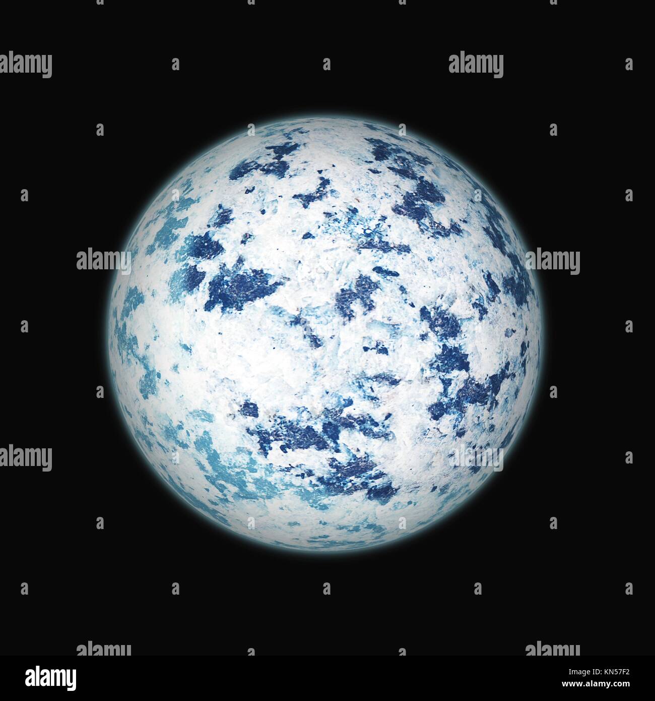 Realistic blue planet isolated on black background. Elements of this ...