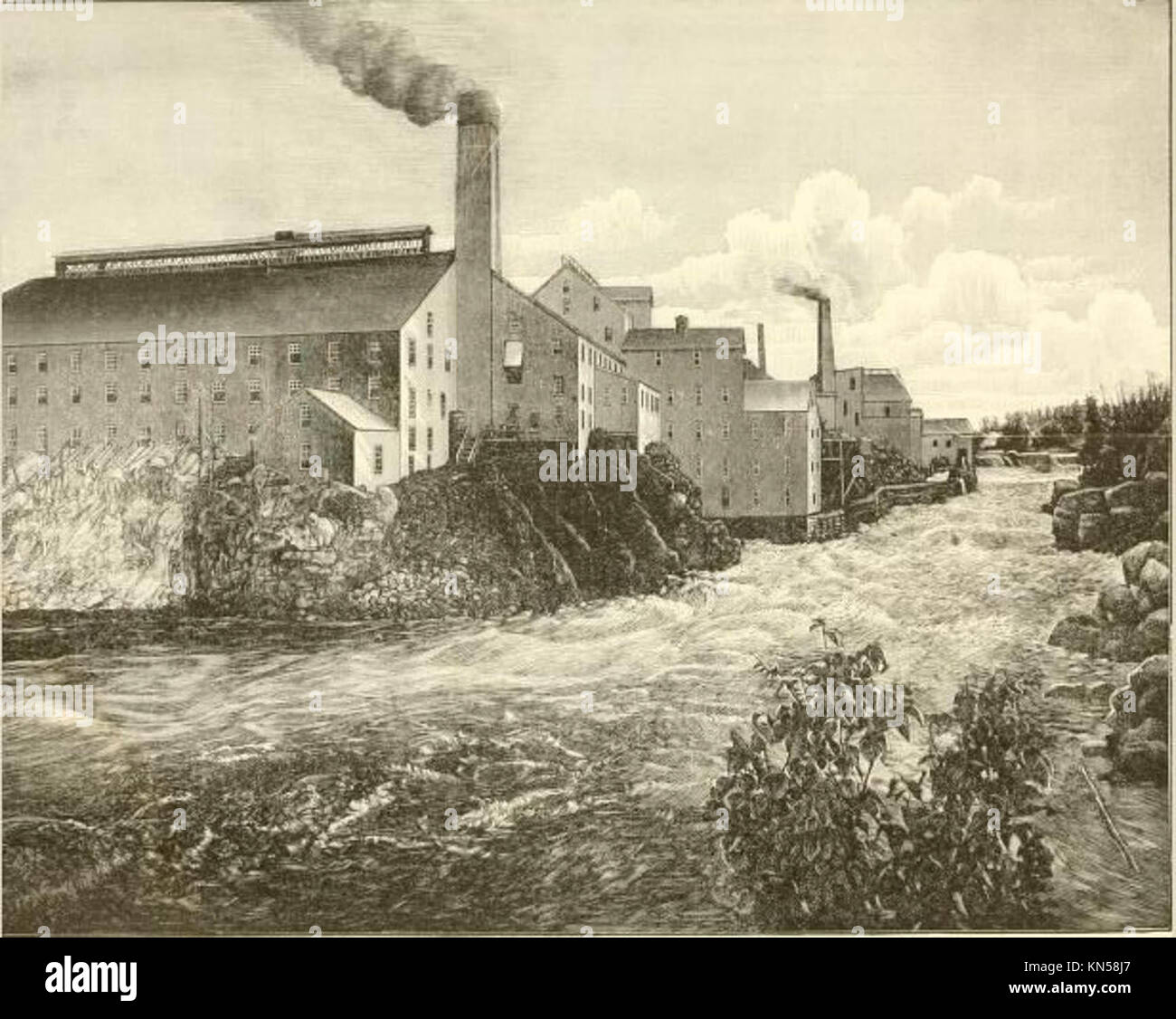 A mid-19th century paper mill Stock Photo - Alamy