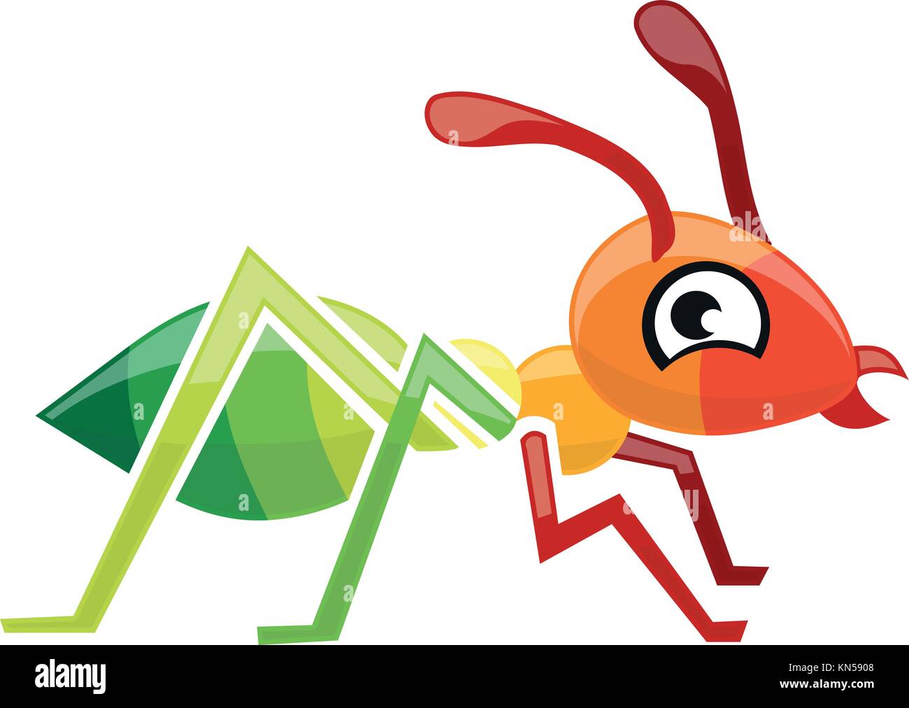 A colorful ant in cartoon style Stock Vector Image & Art - Alamy