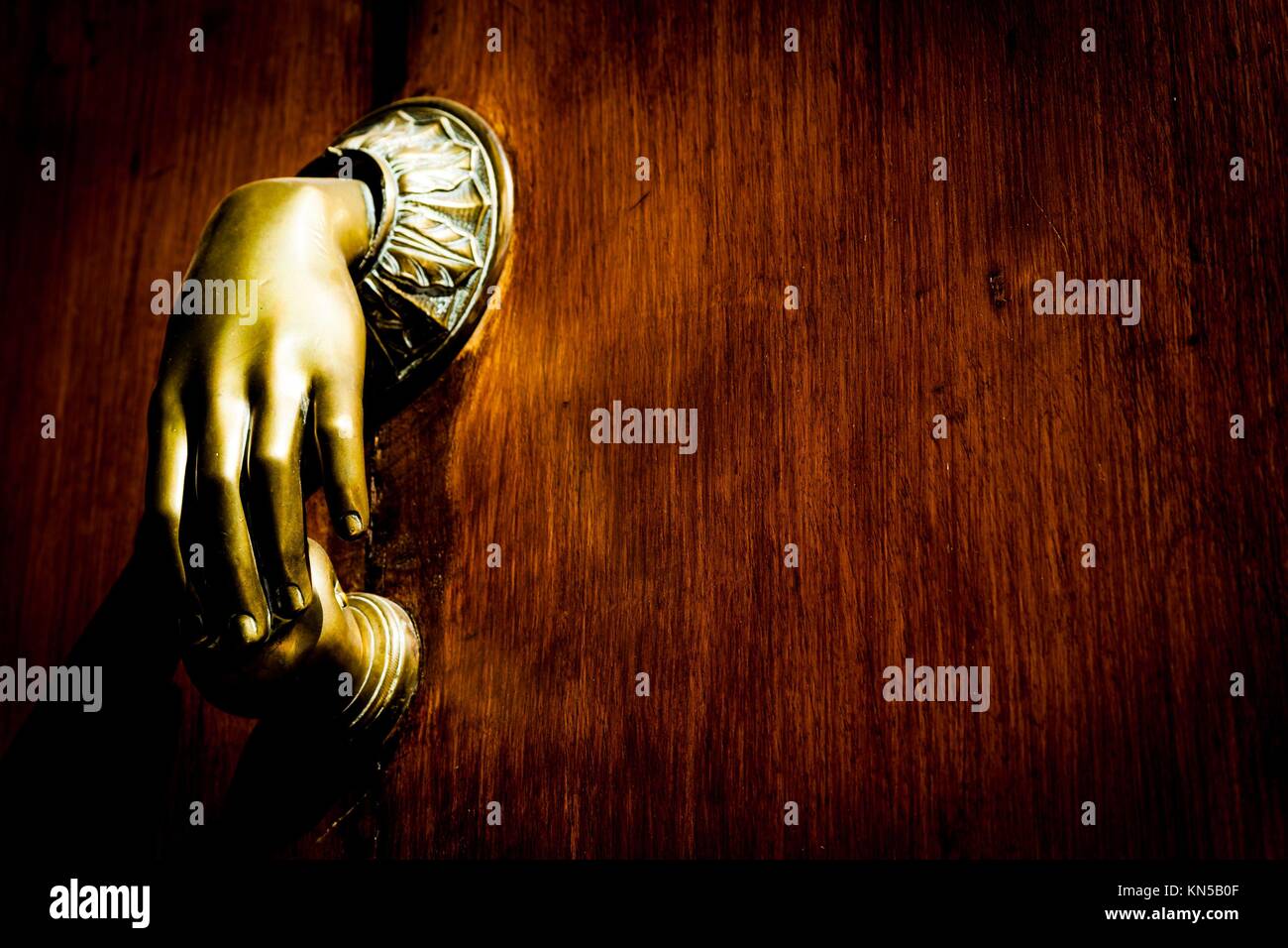 Full of mistery in this detail of ancient knocker Stock Photo - Alamy
