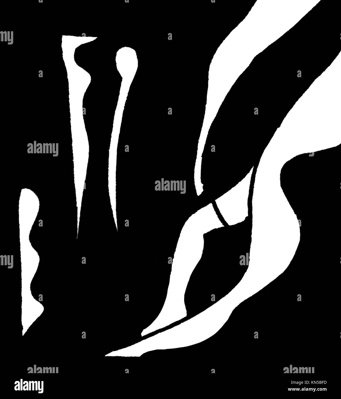 Ink Pattern Eleven, abstract pattern, black and white ink sketch. Legs ...