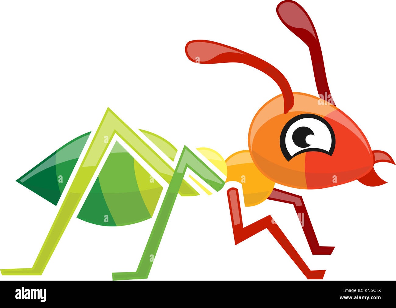 A colorful ant in cartoon style Stock Photo - Alamy