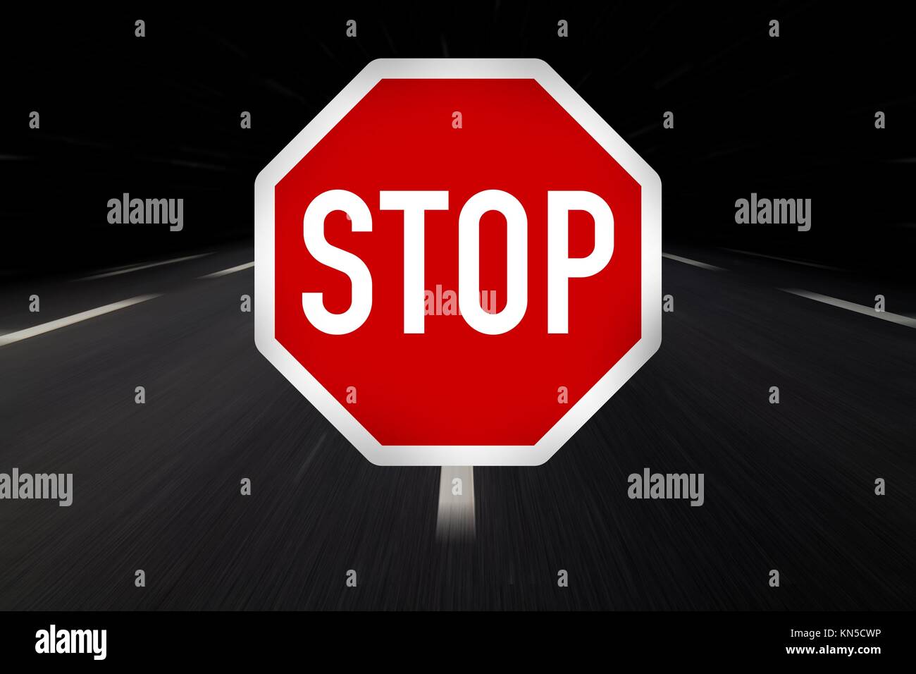 Stop sign on asphalt hi-res stock photography and images - Alamy