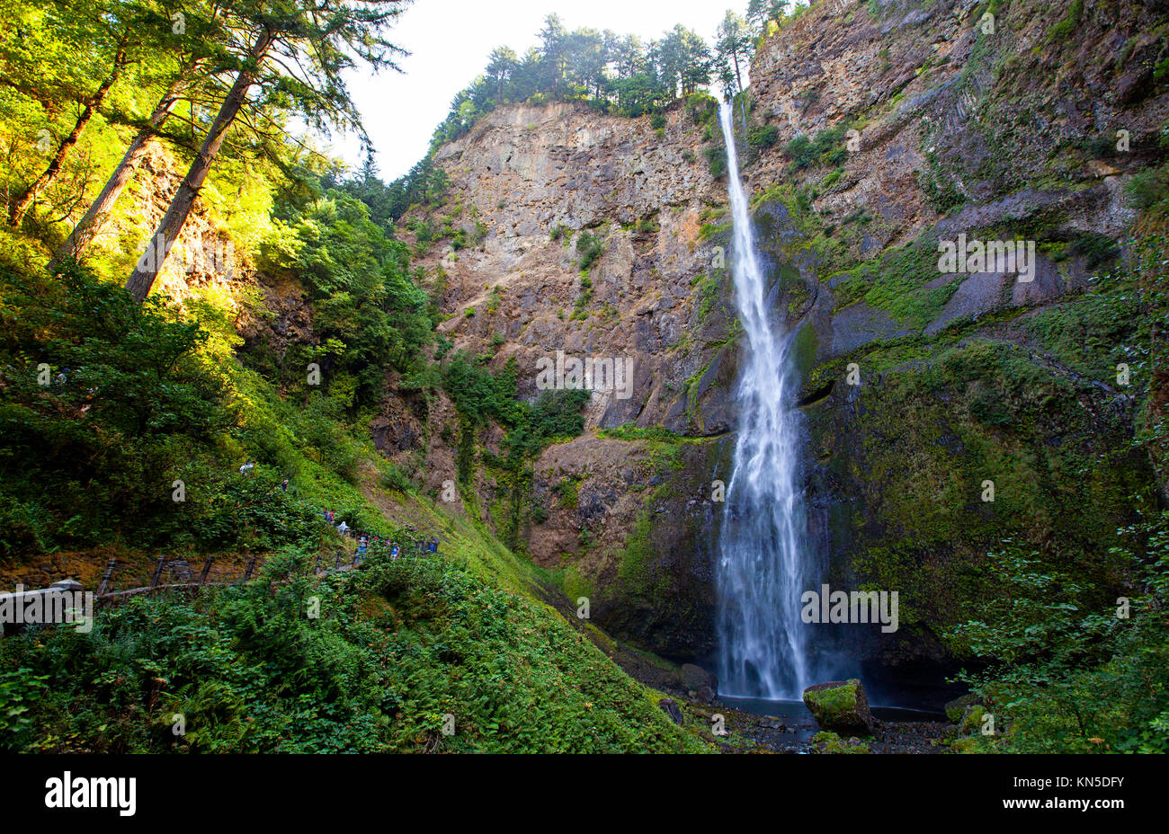 Upper Multnomah Falls outside of Portland, Oregon Stock Photo - Alamy