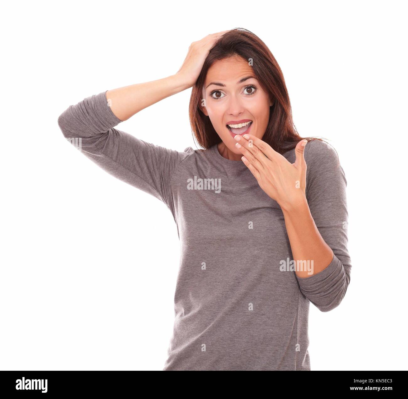 Woman embarrassed funny hi-res stock photography and images - Alamy