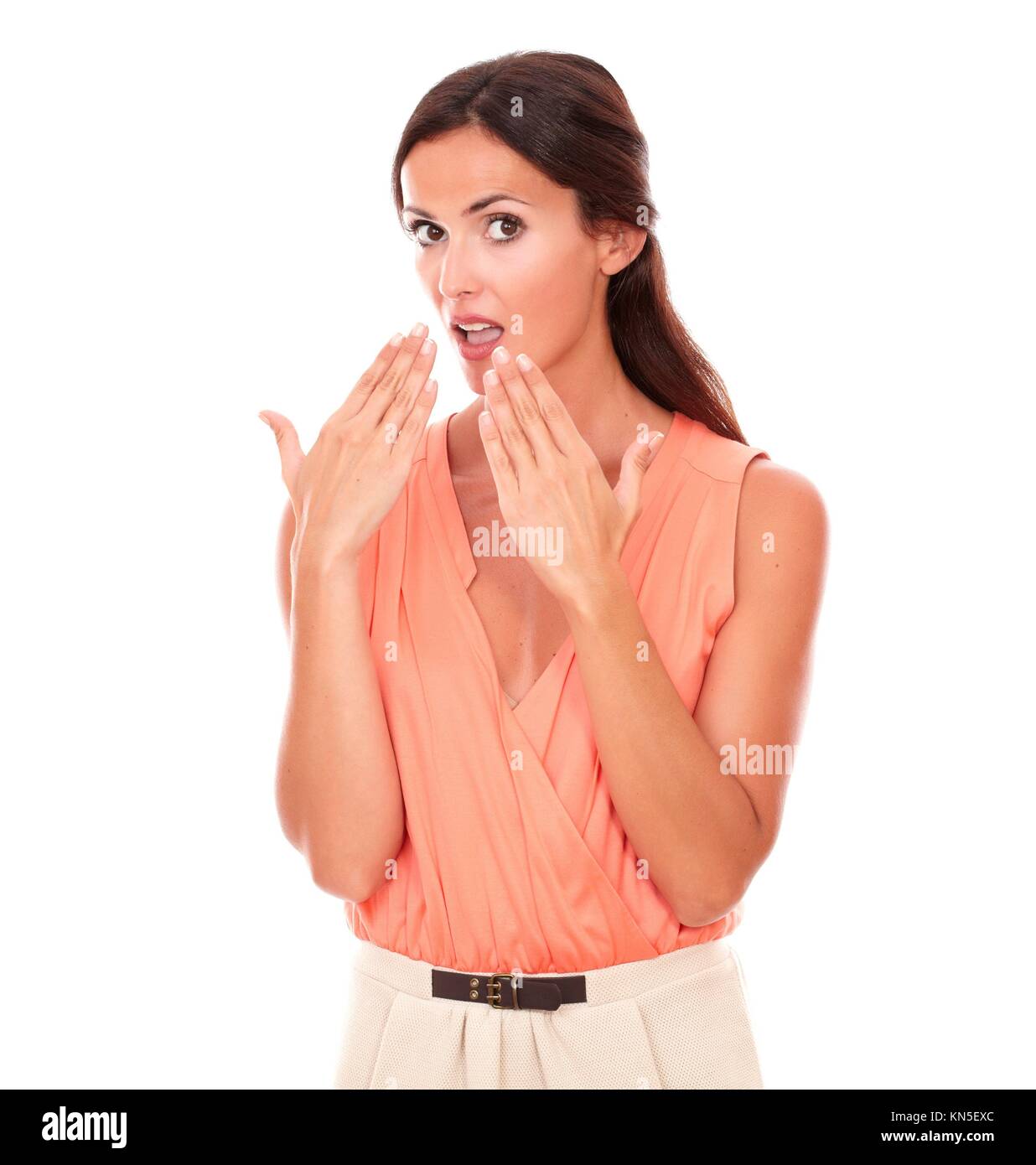 Embarrassed female hi-res stock photography and images - Alamy