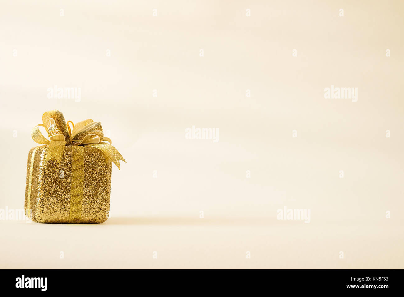 golden gift box for festival or celebration Stock Photo - Alamy