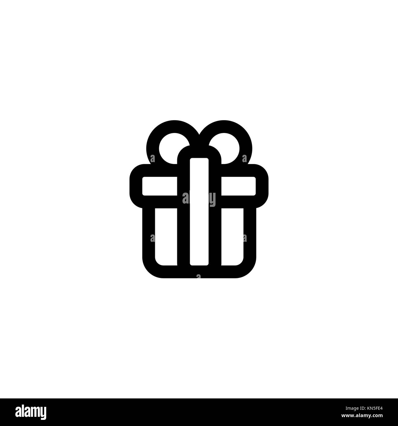 Christmas gift simple flat icon vector illustration Stock Vector Image ...