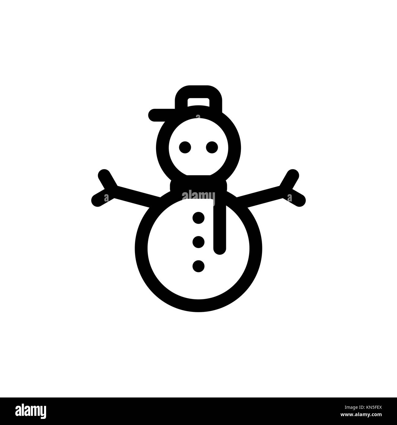 Vector cartoon snowman Black and White Stock Photos & Images - Alamy