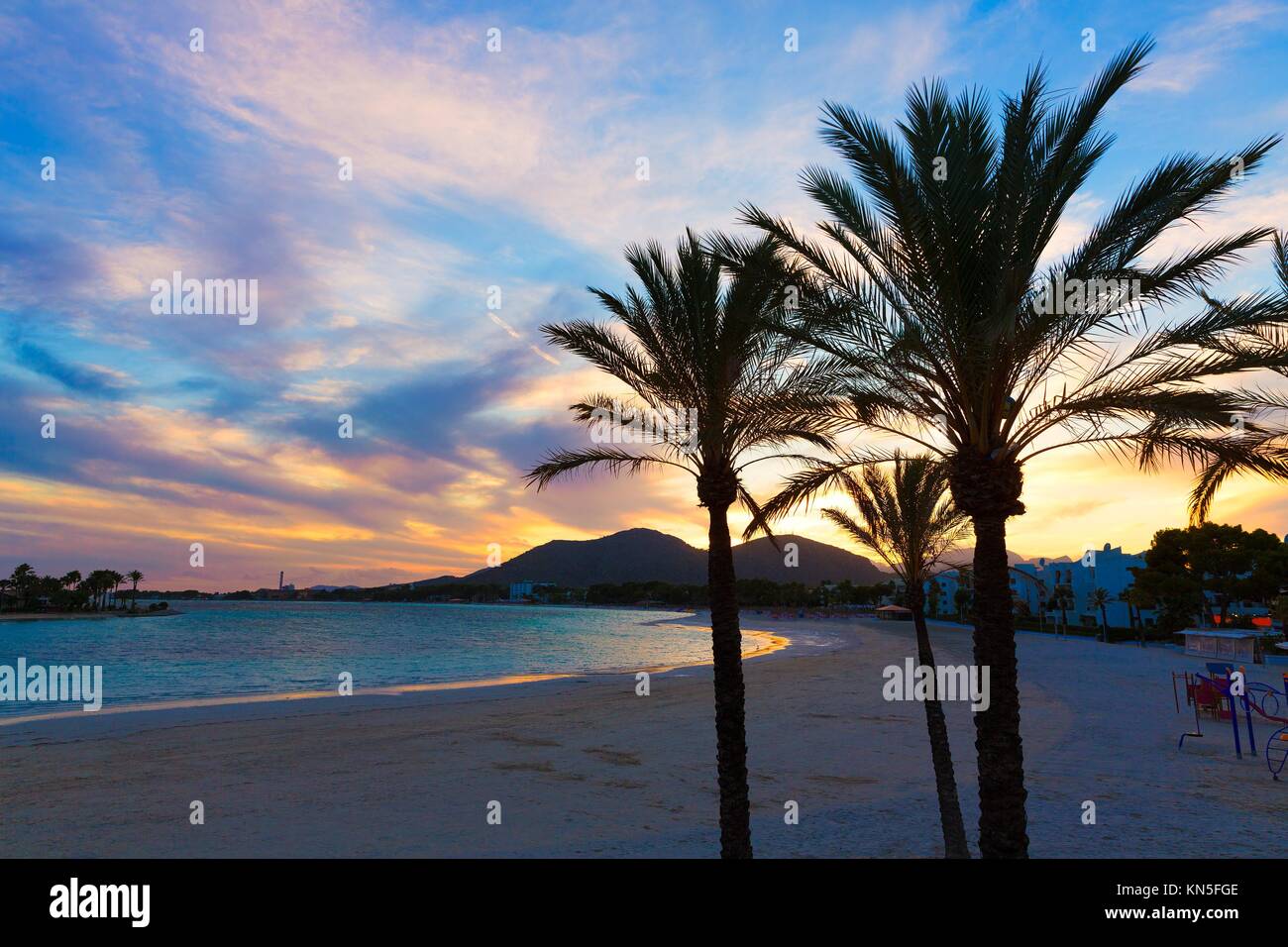 Alcudia majorca sunset on beach hi-res stock photography and images - Alamy