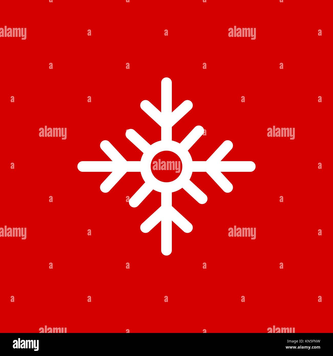 Snowflake simple style flat icon vector illustration Stock Vector Image ...
