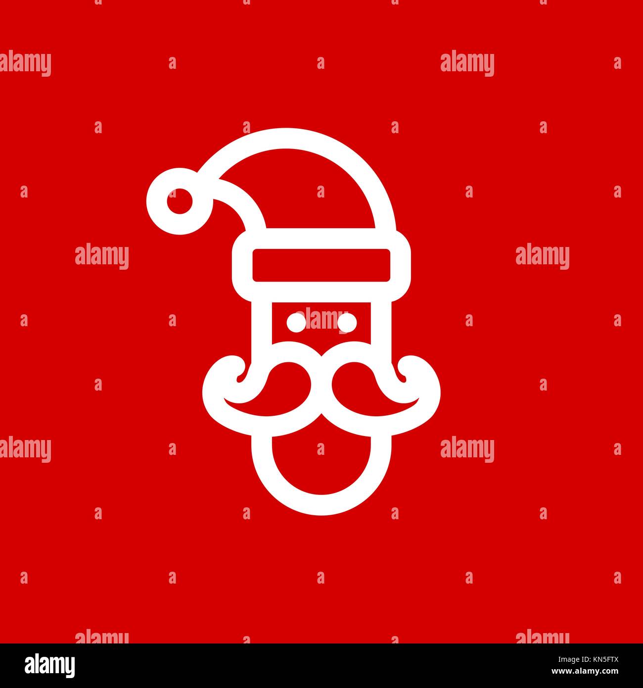 Santa claus simple flat icon vector illustration Stock Vector Image ...