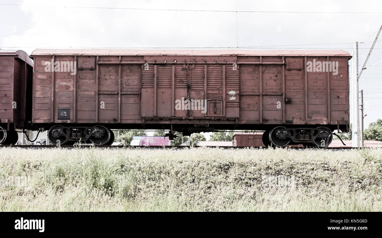 railway freight wagon Stock Photo - Alamy