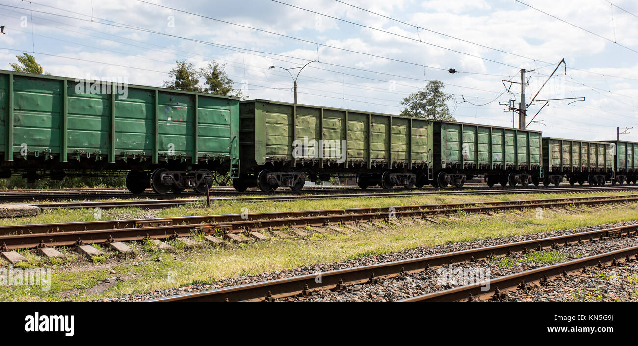 railway freight wagon Stock Photo - Alamy