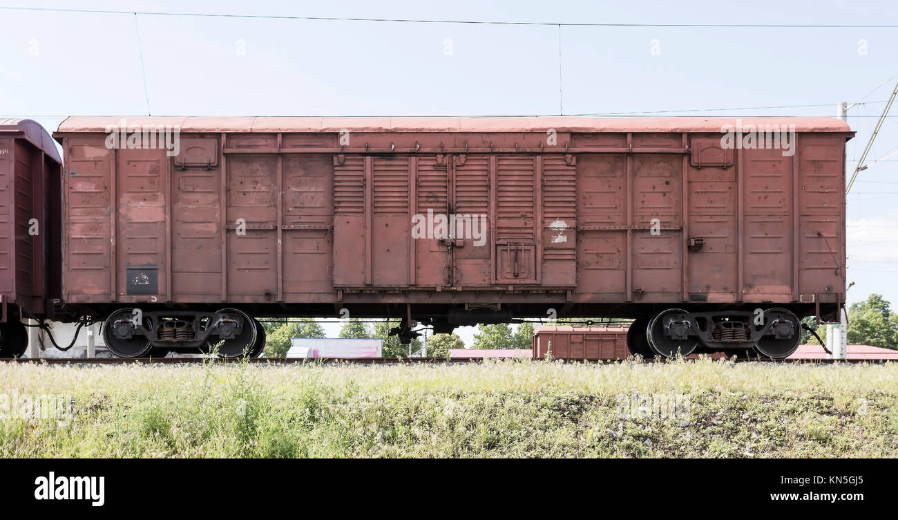 railway freight wagon Stock Photo - Alamy