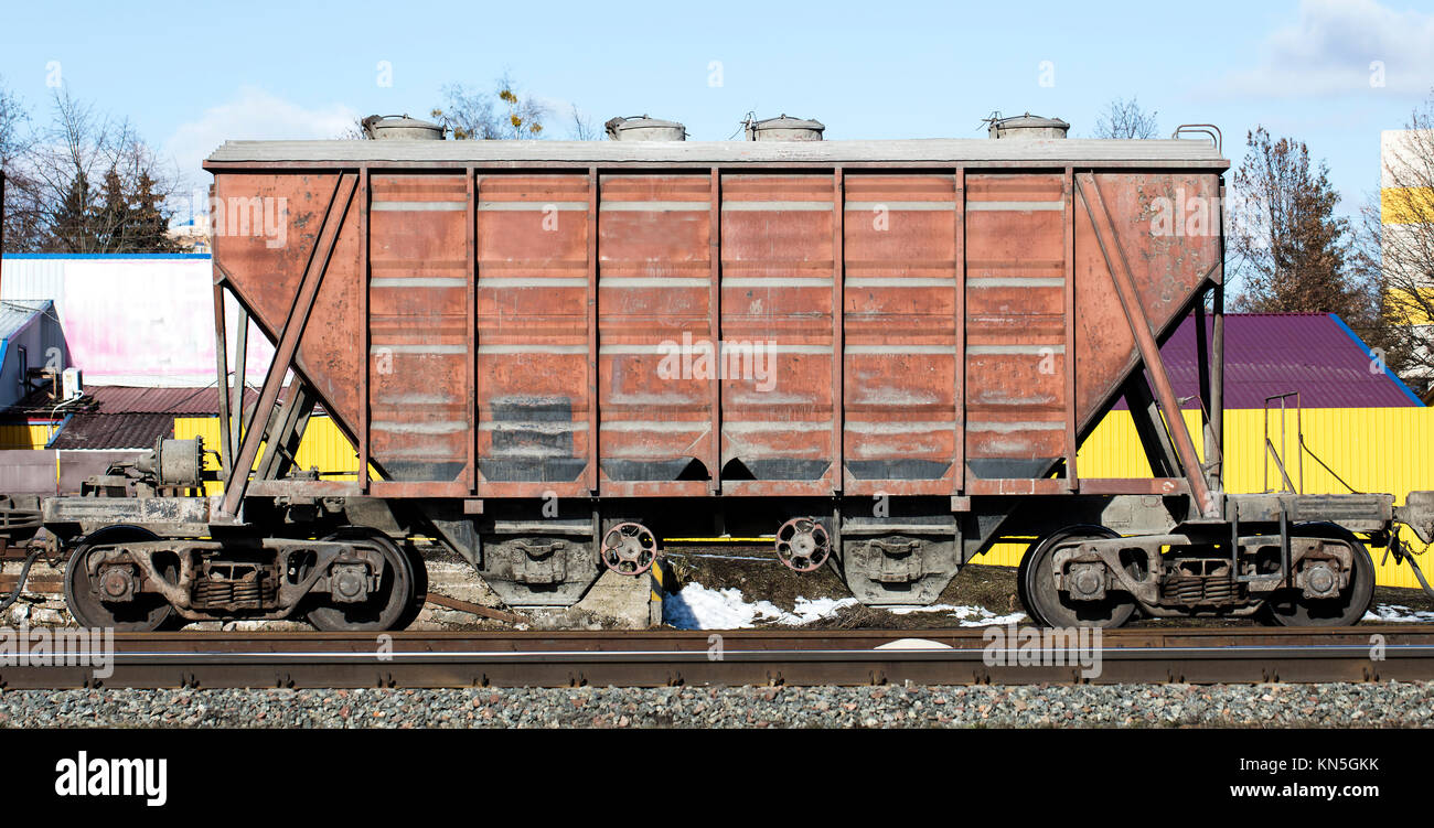 railway freight wagon Stock Photo - Alamy
