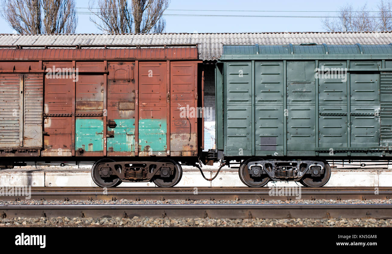 railway freight wagon Stock Photo - Alamy