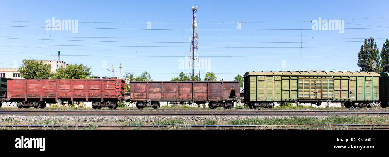 railway freight wagon Stock Photo - Alamy