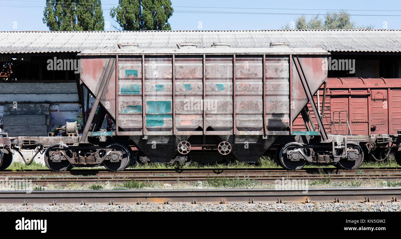 railway freight wagon Stock Photo - Alamy