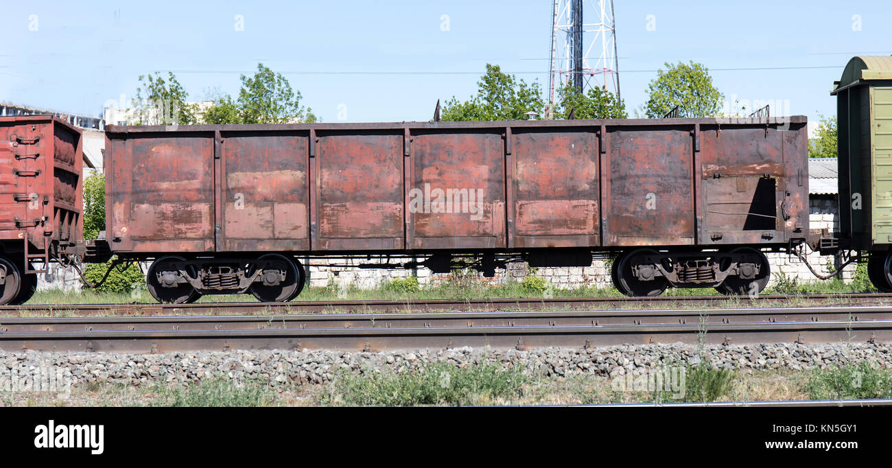 railway freight wagon Stock Photo - Alamy