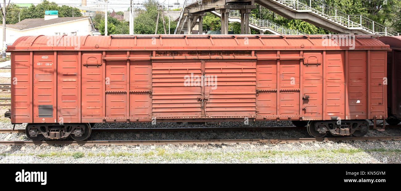 railway freight wagon Stock Photo - Alamy