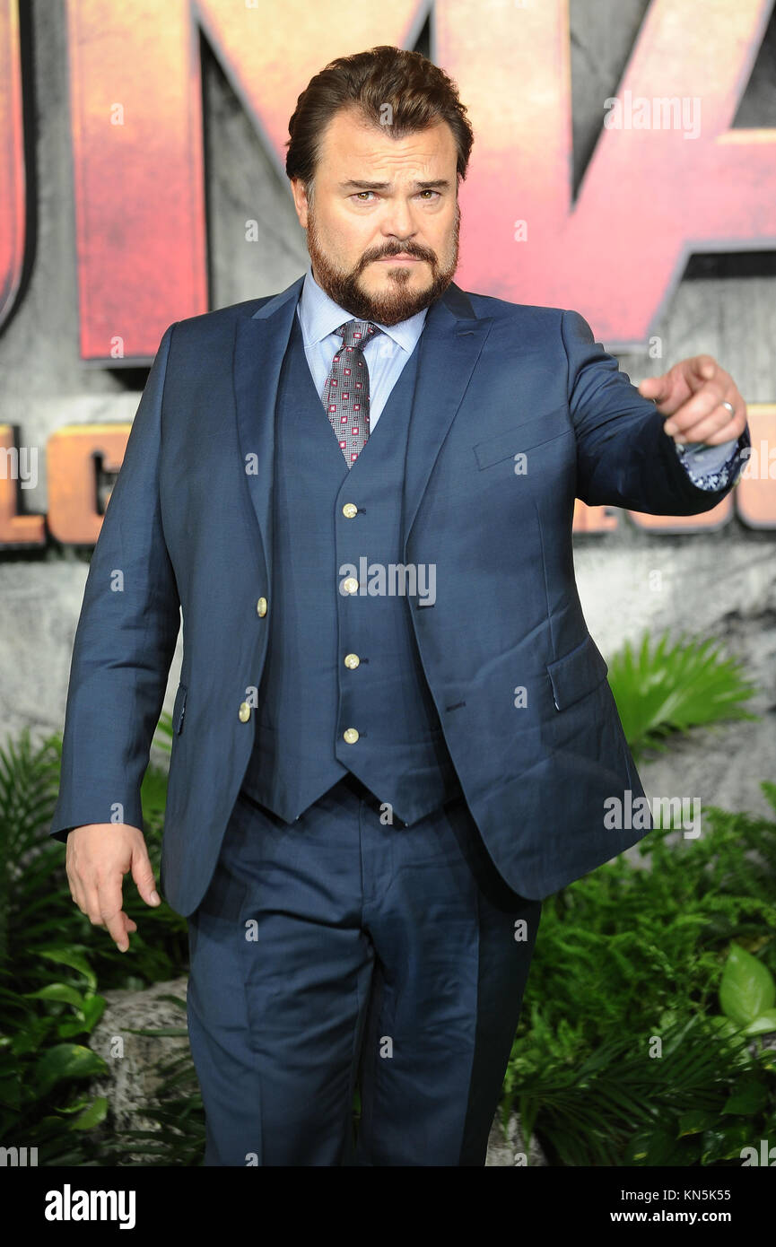 Jack Black attends the UK premiere of Jumanji : Welcome To The Jungle ...