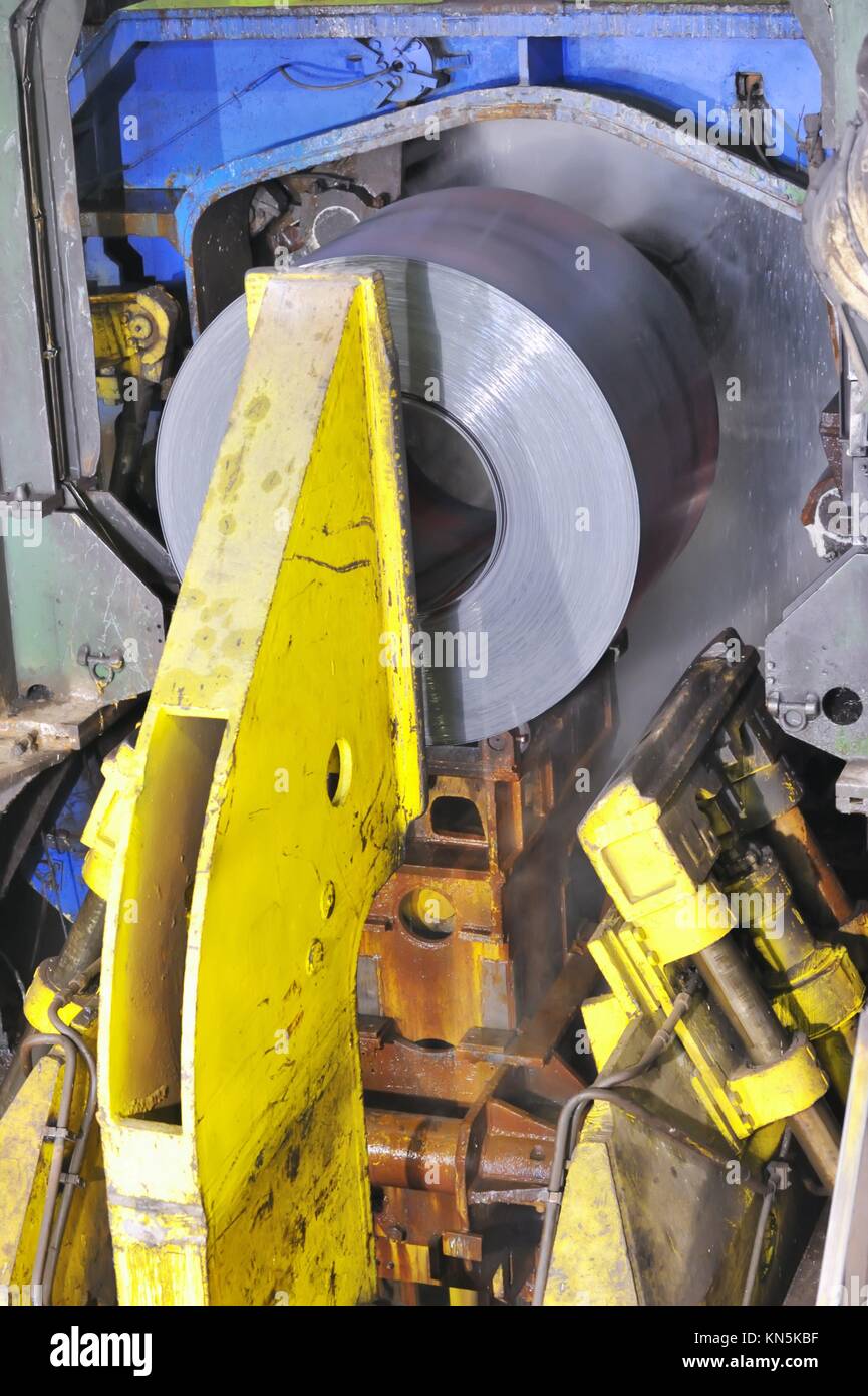 making the rolls of steel sheet Stock Photo - Alamy