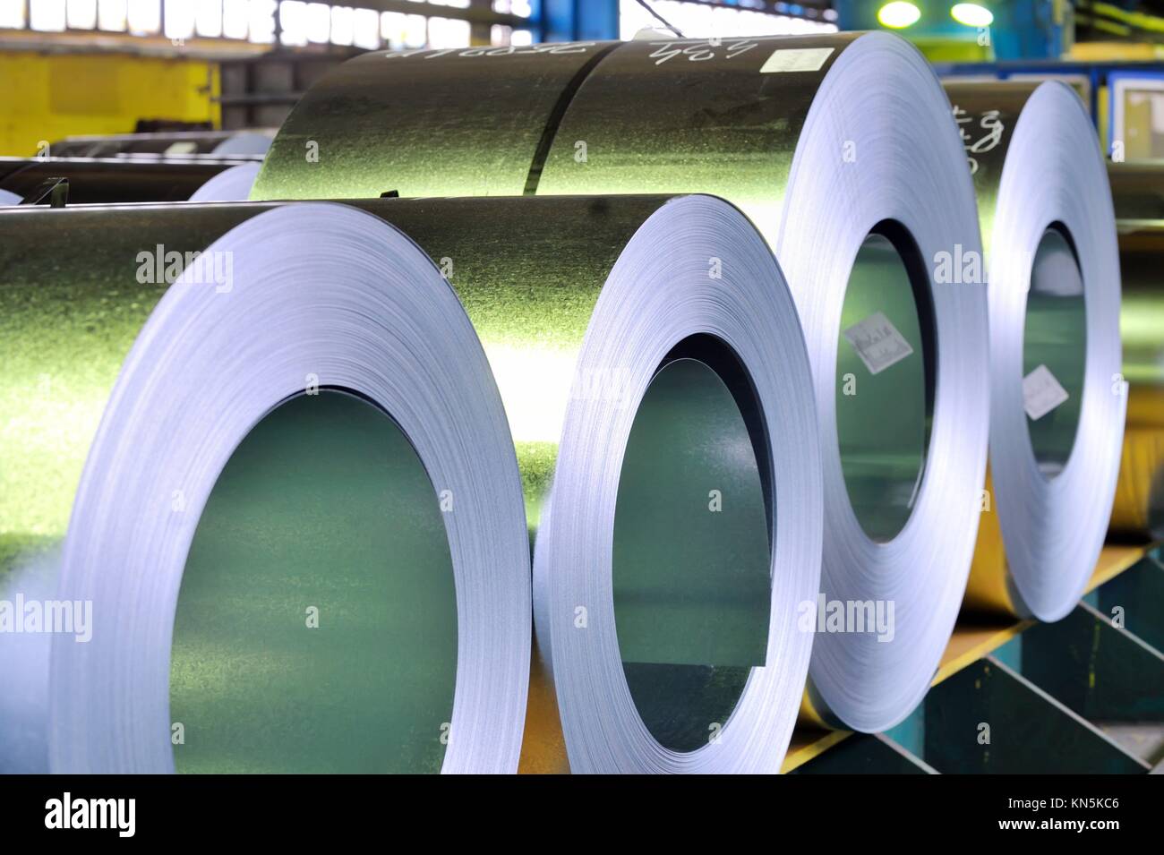 rolls of steel sheet Stock Photo - Alamy