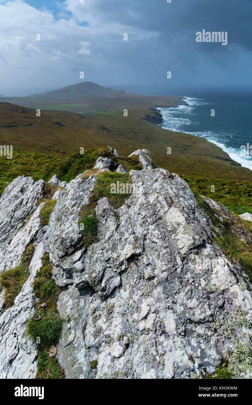 Bray Head view from Geokaun Mountain, Valentia Island, Iveragh ...