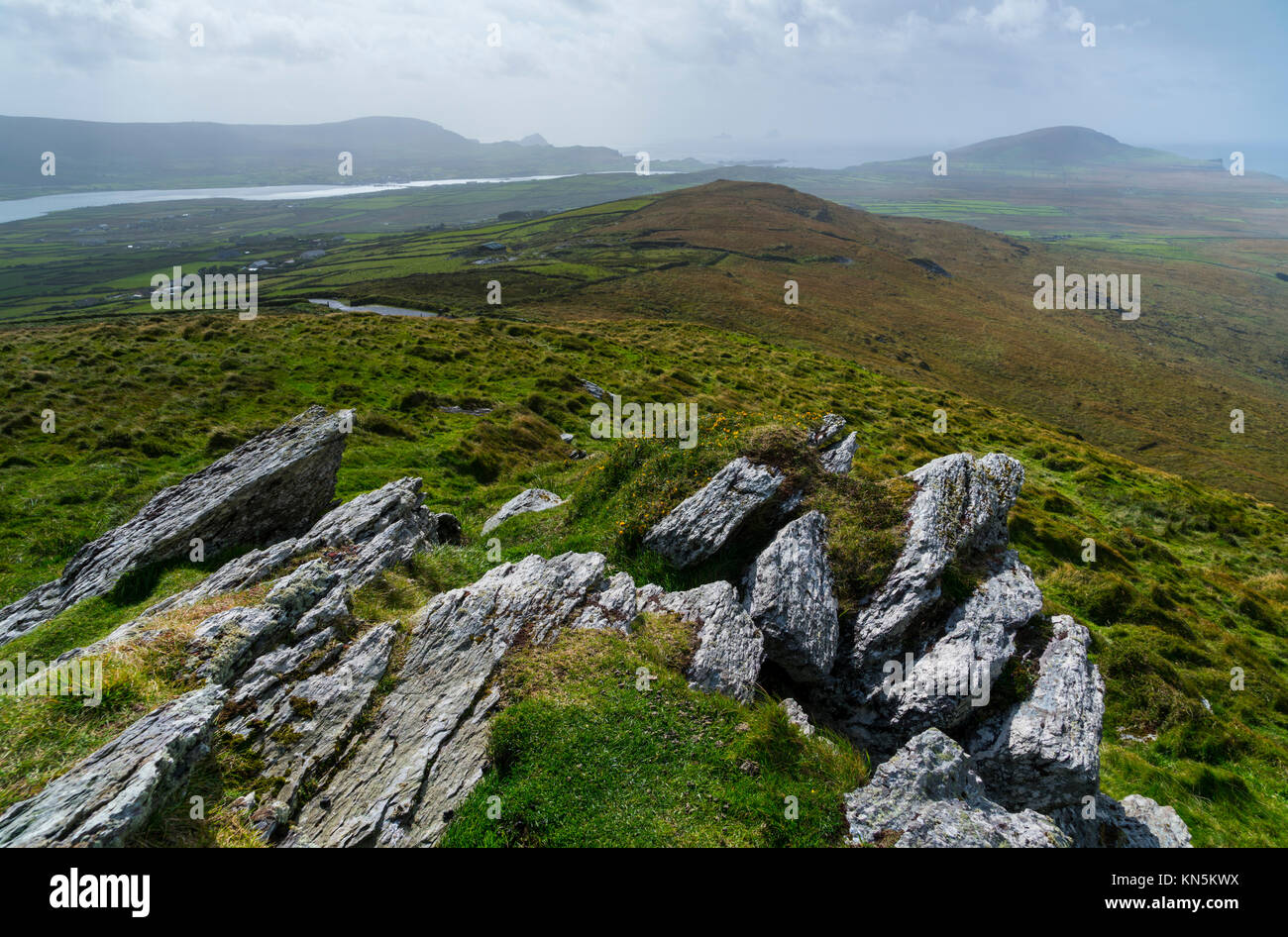 Bray Head view from Geokaun Mountain, Valentia Island, Iveragh ...