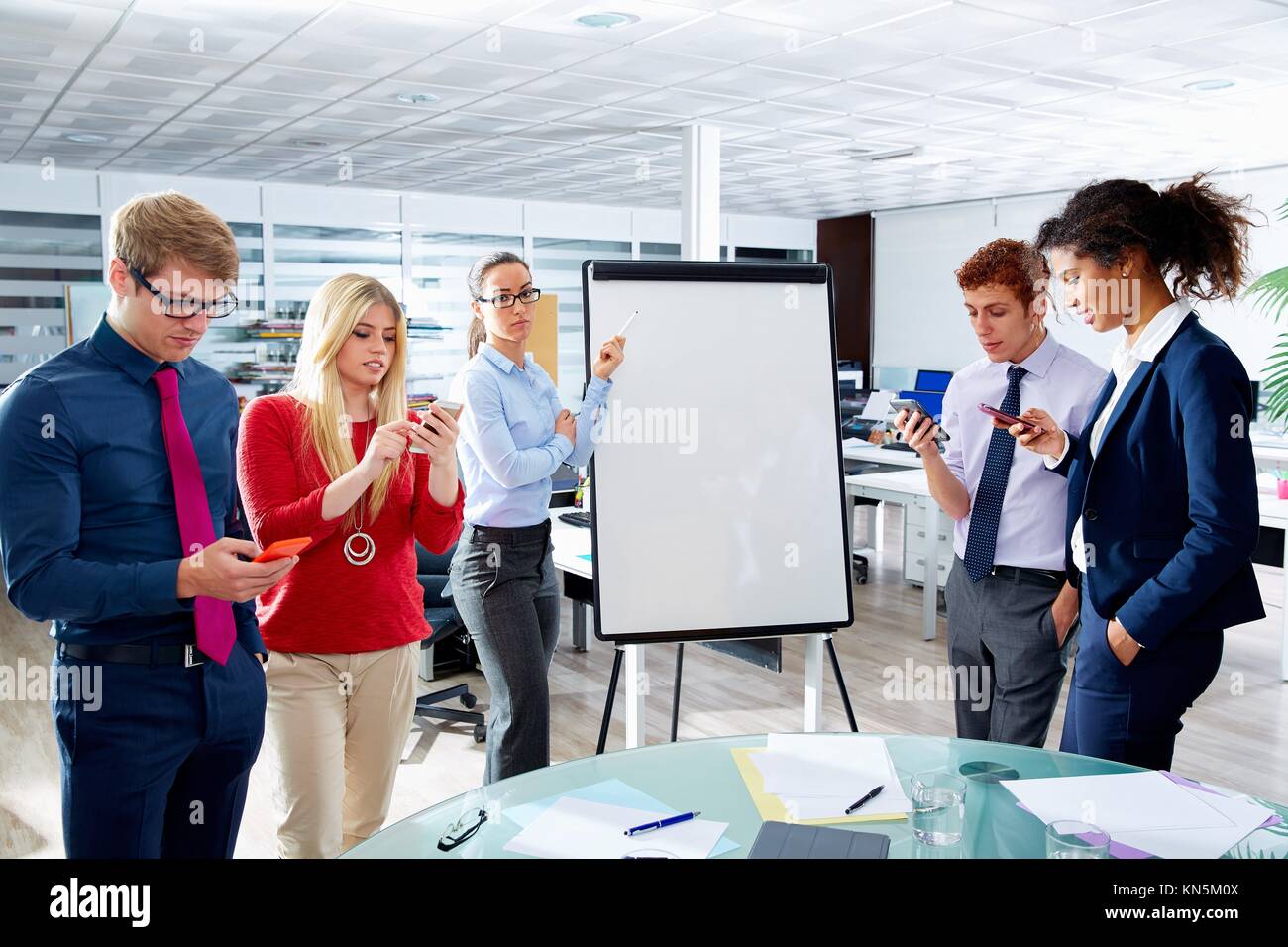 Distracted colleagues hi-res stock photography and images - Alamy