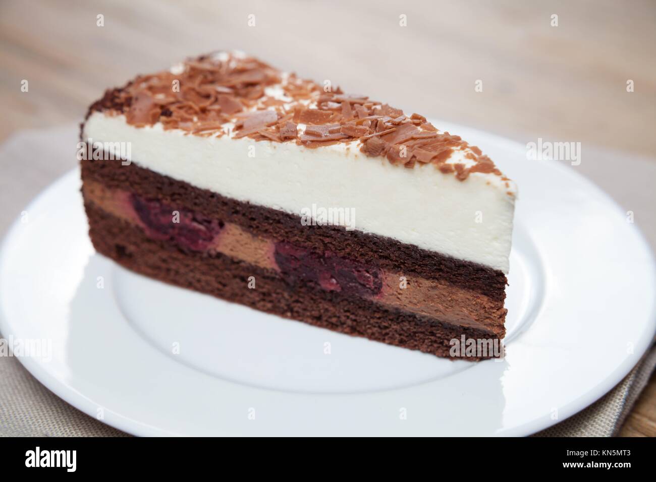 slice of cake on a plate Stock Photo - Alamy