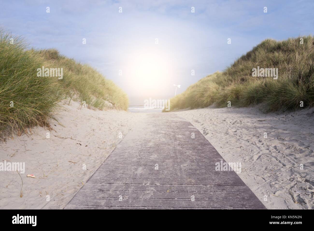 path to the beach between dunes Stock Photo - Alamy