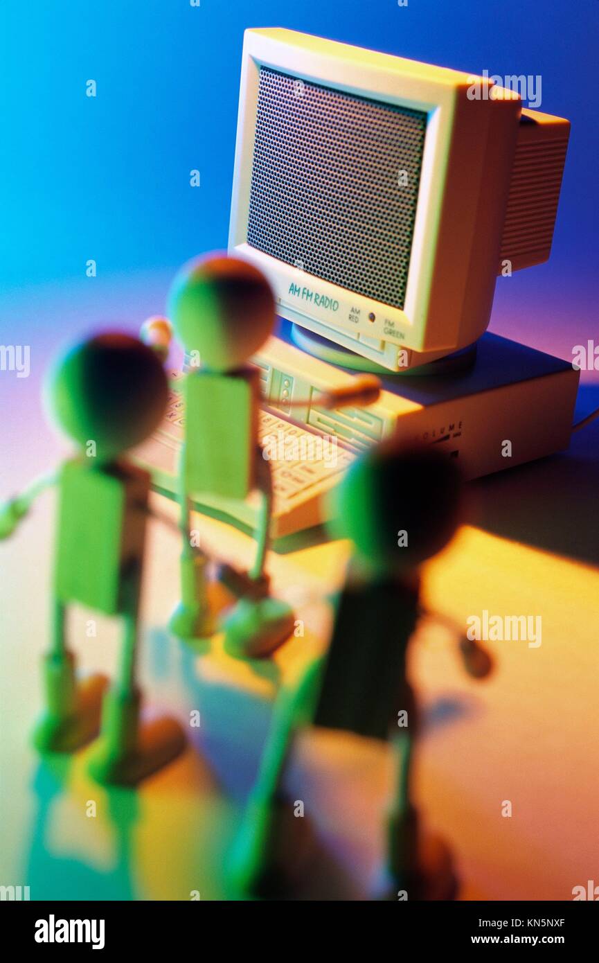 Figurine and computer hi-res stock photography and images - Alamy