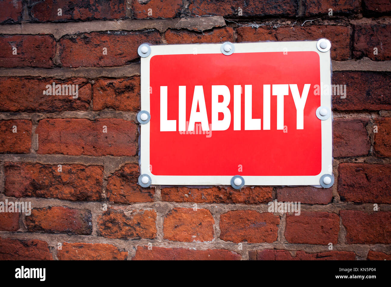 Hand writing text caption inspiration showing Liability concept meaning ...