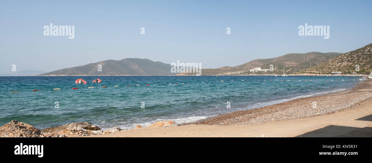 Bodrum Anatolia nice view of the sea. Beach Bodrum Anatolia with sand ...