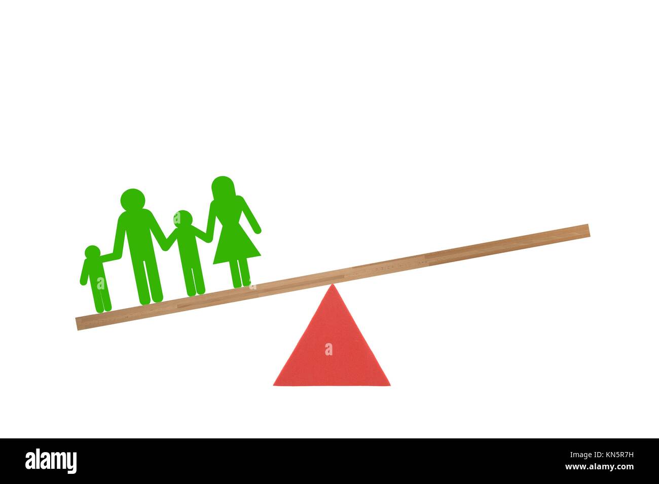 Woman money balance scales Cut Out Stock Images & Pictures - Alamy