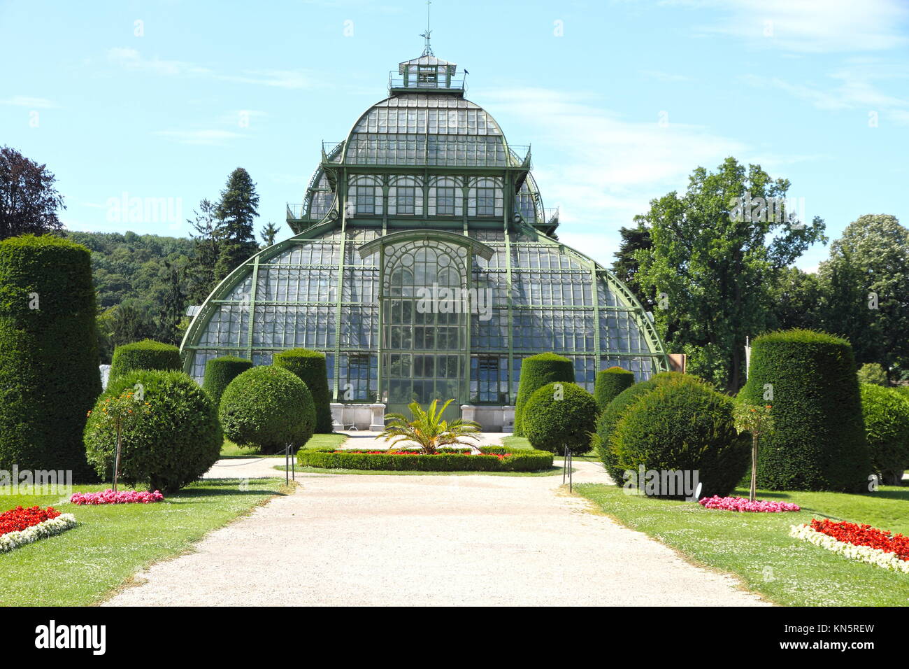 Palmenhaus Schonbrunn palace garden Vienna Austria Stock Photo - Alamy