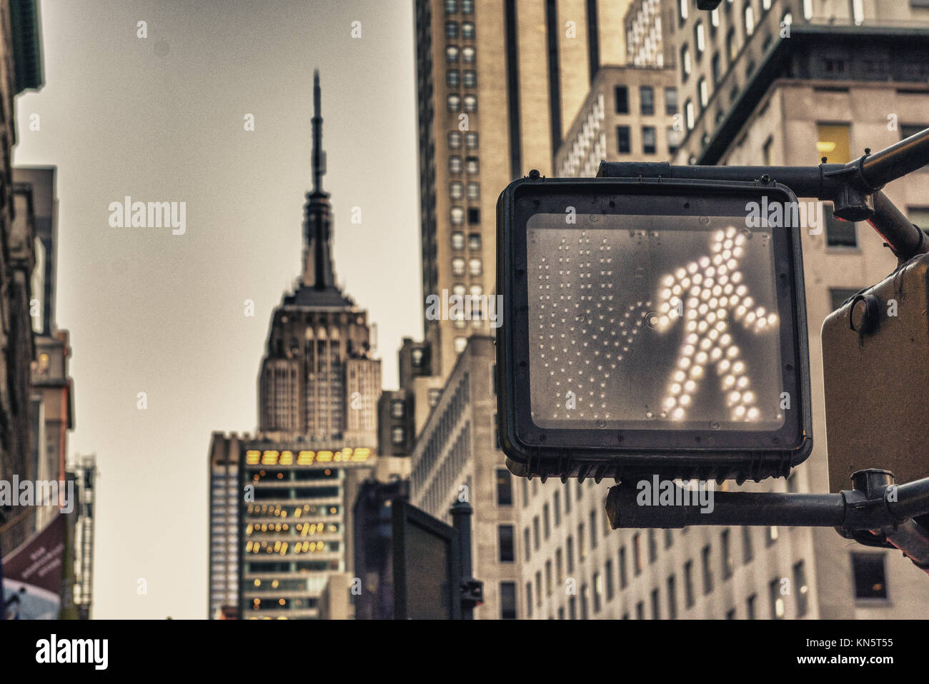 Pedestrian Crossing Sign New York High Resolution Stock Photography and ...
