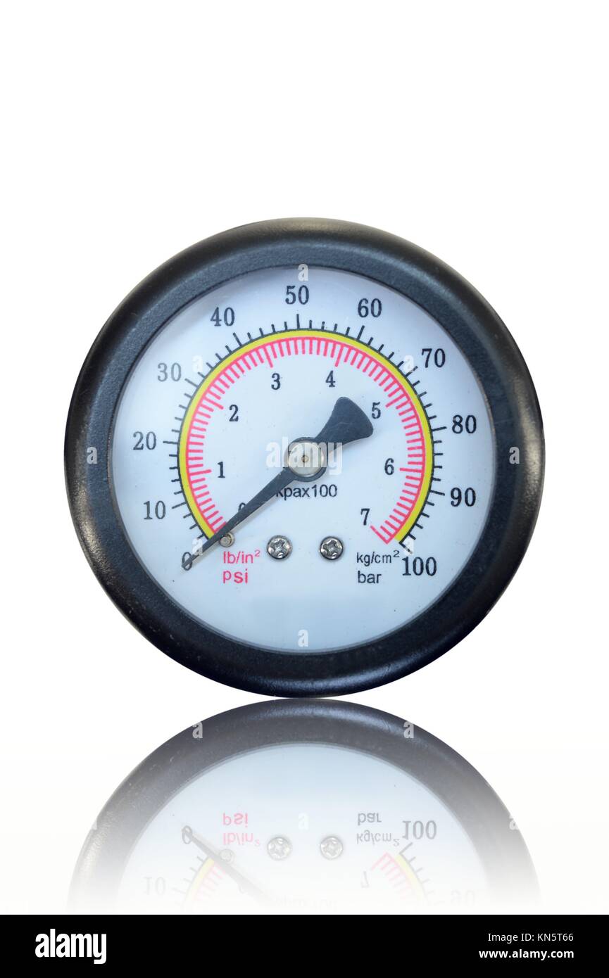 A close up shot of a pressure gauge Stock Photo - Alamy