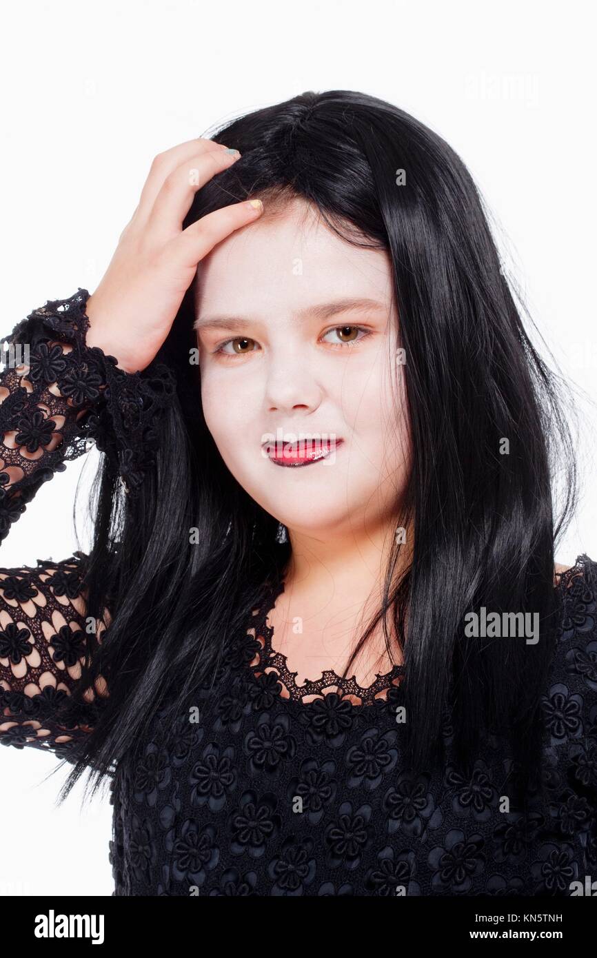 Scary girl child hi-res stock photography and images - Alamy
