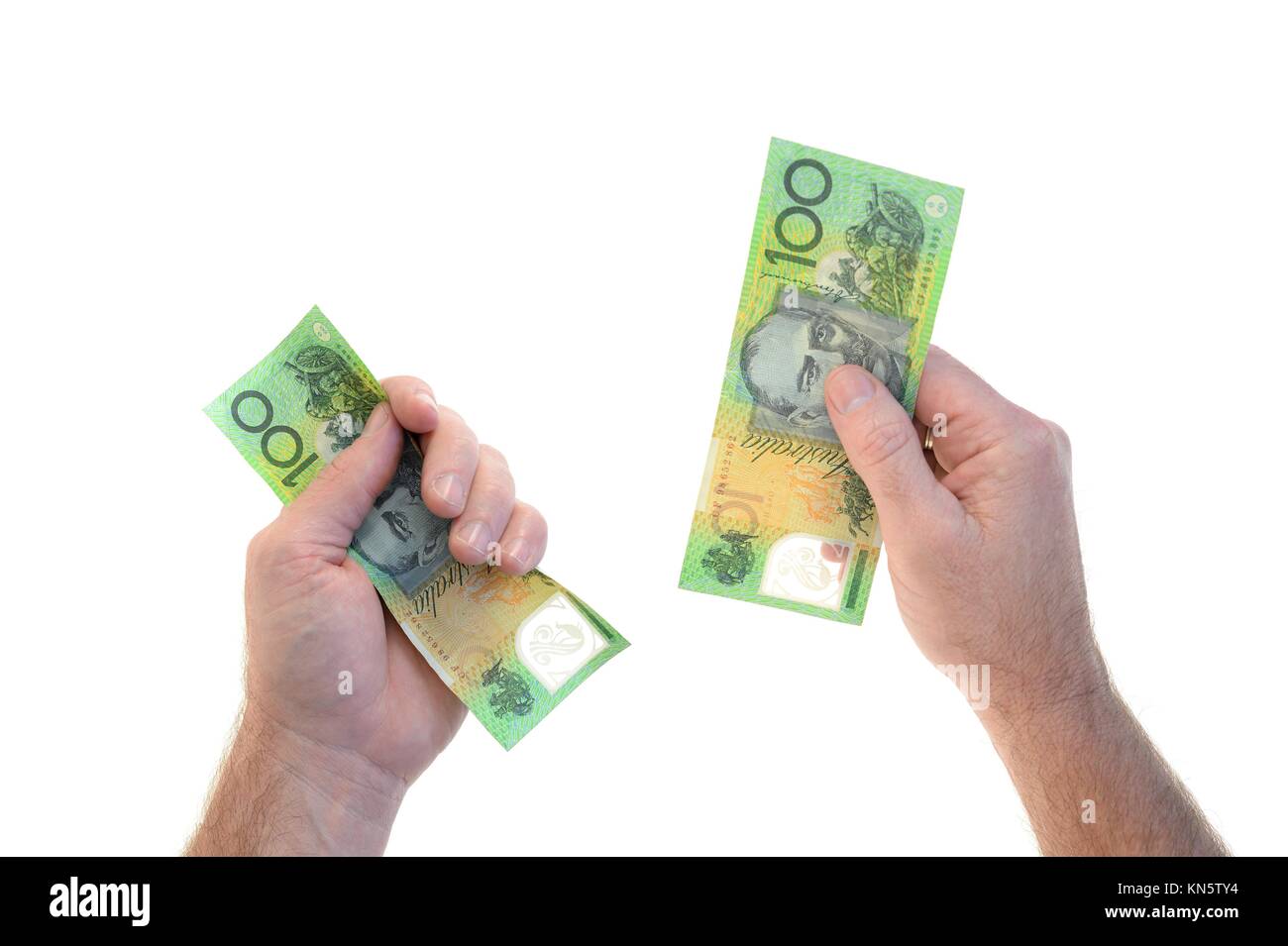 Australian currency in hand hi-res stock photography and images - Alamy