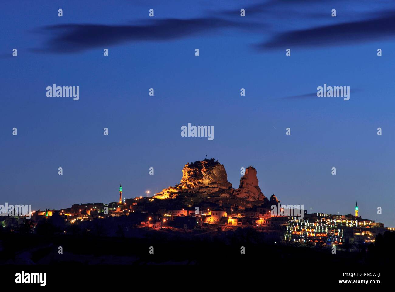 Uchisar Castle. Cappadocia. Central Anatolia. Turkey. Asia Stock Photo ...