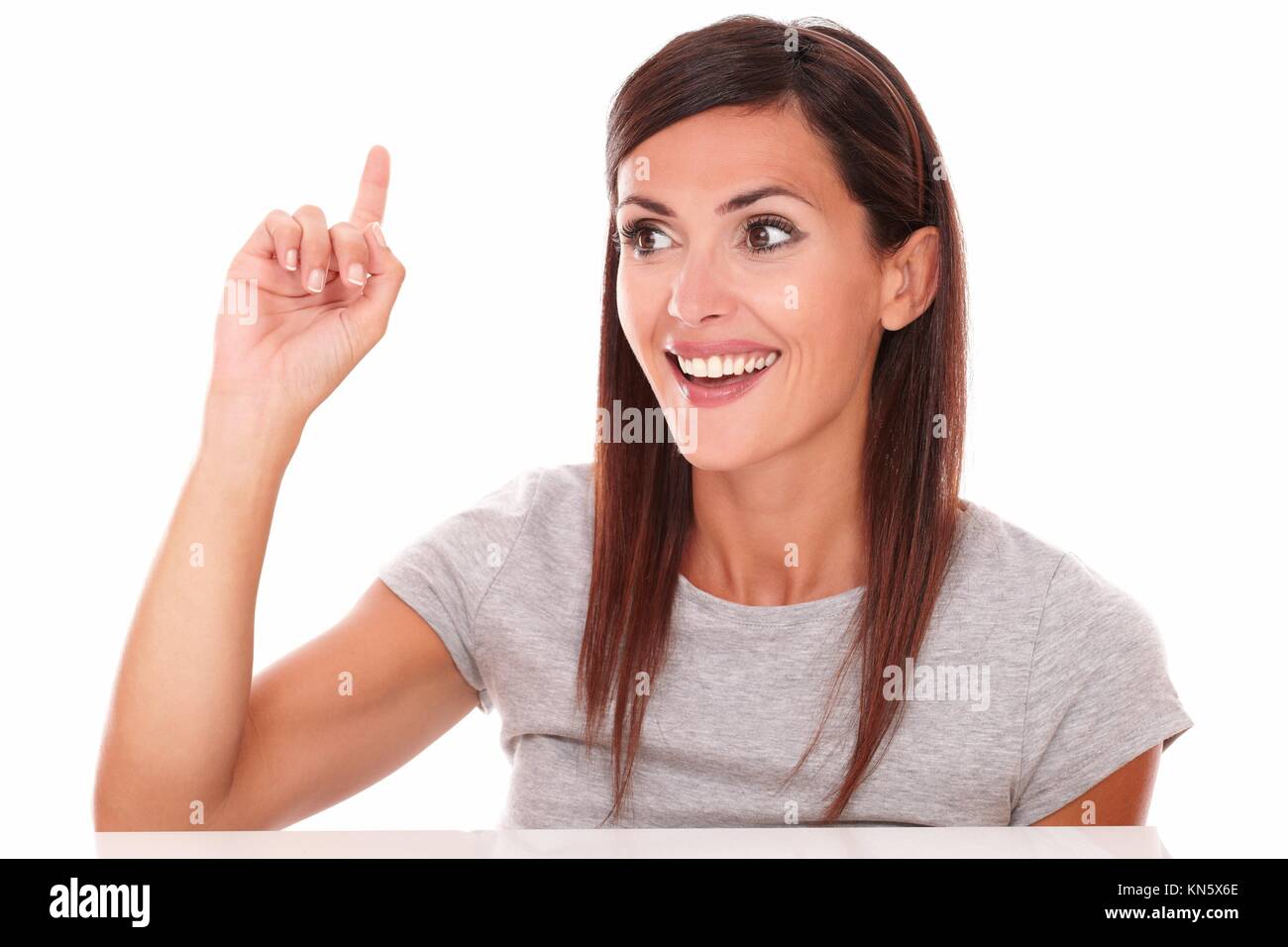 Pointing at head hi-res stock photography and images - Alamy